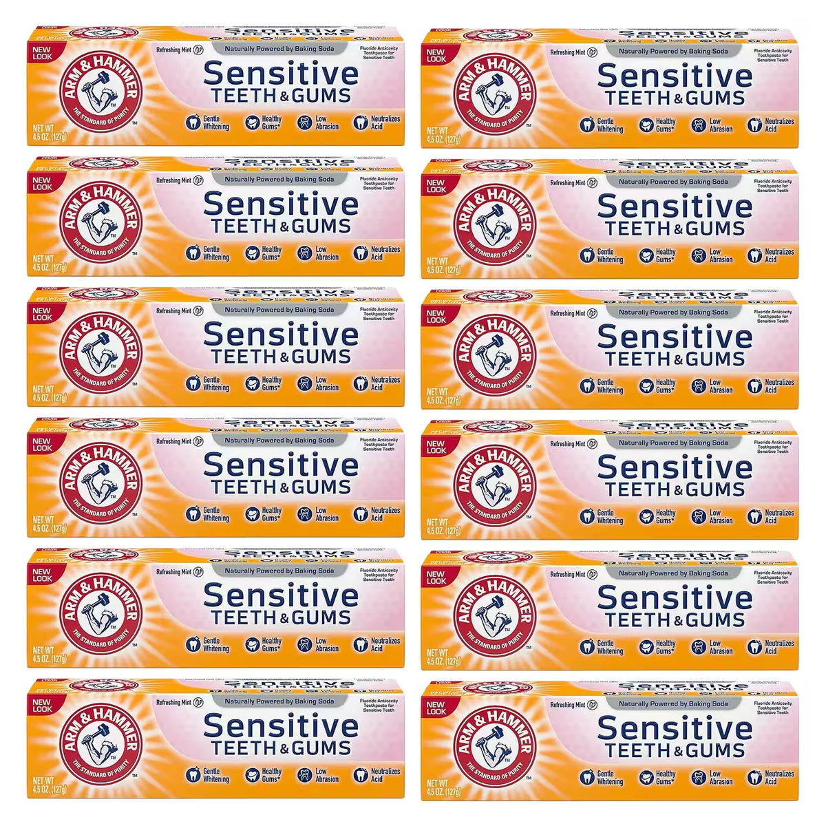Arm & Hammer Toothpaste Sensitive – 4.5 oz – 12 Pack – Contarmarket