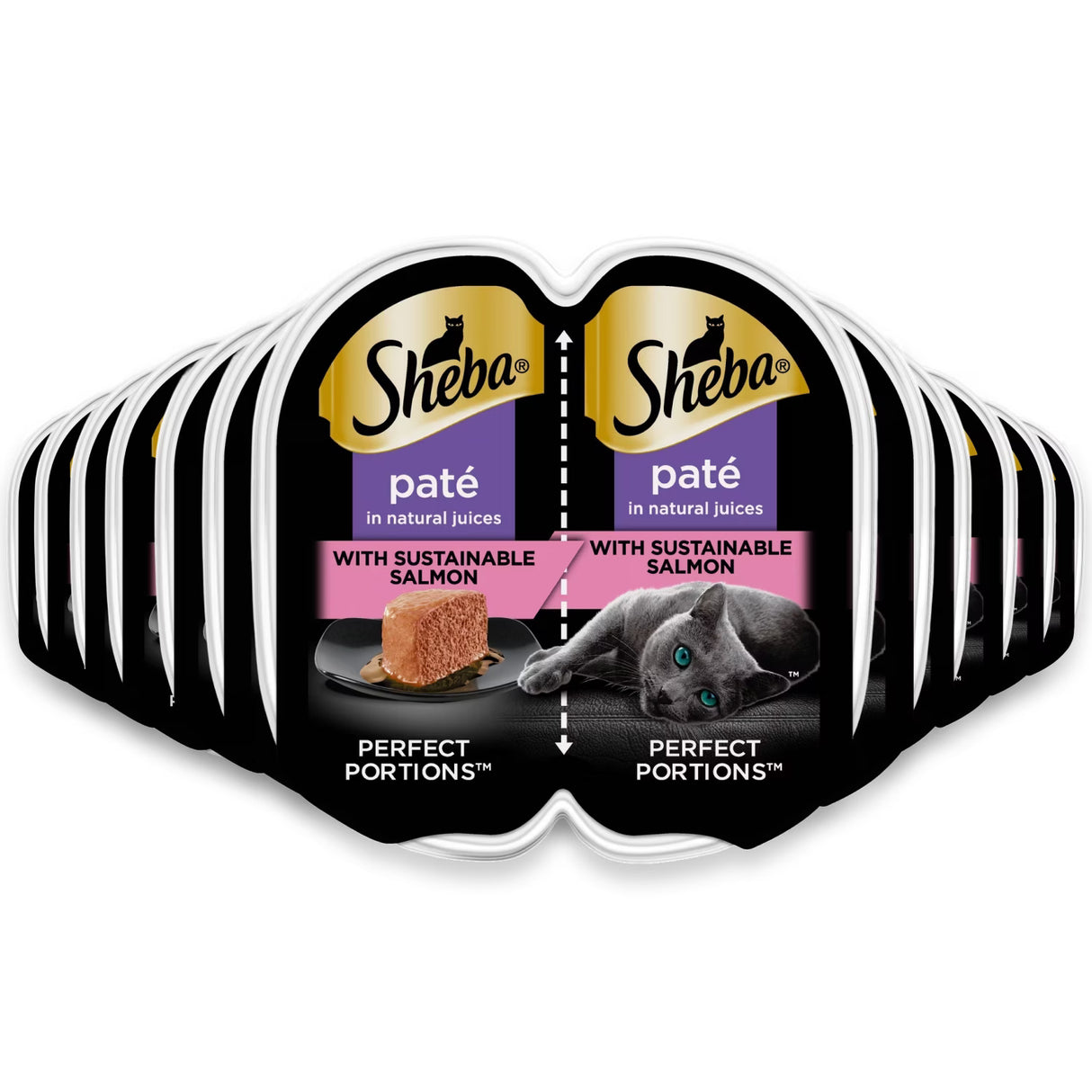 Sheba Perfect Portions Wet Cat Food Pate with Salmon 2.6 oz - 24 Pack ...