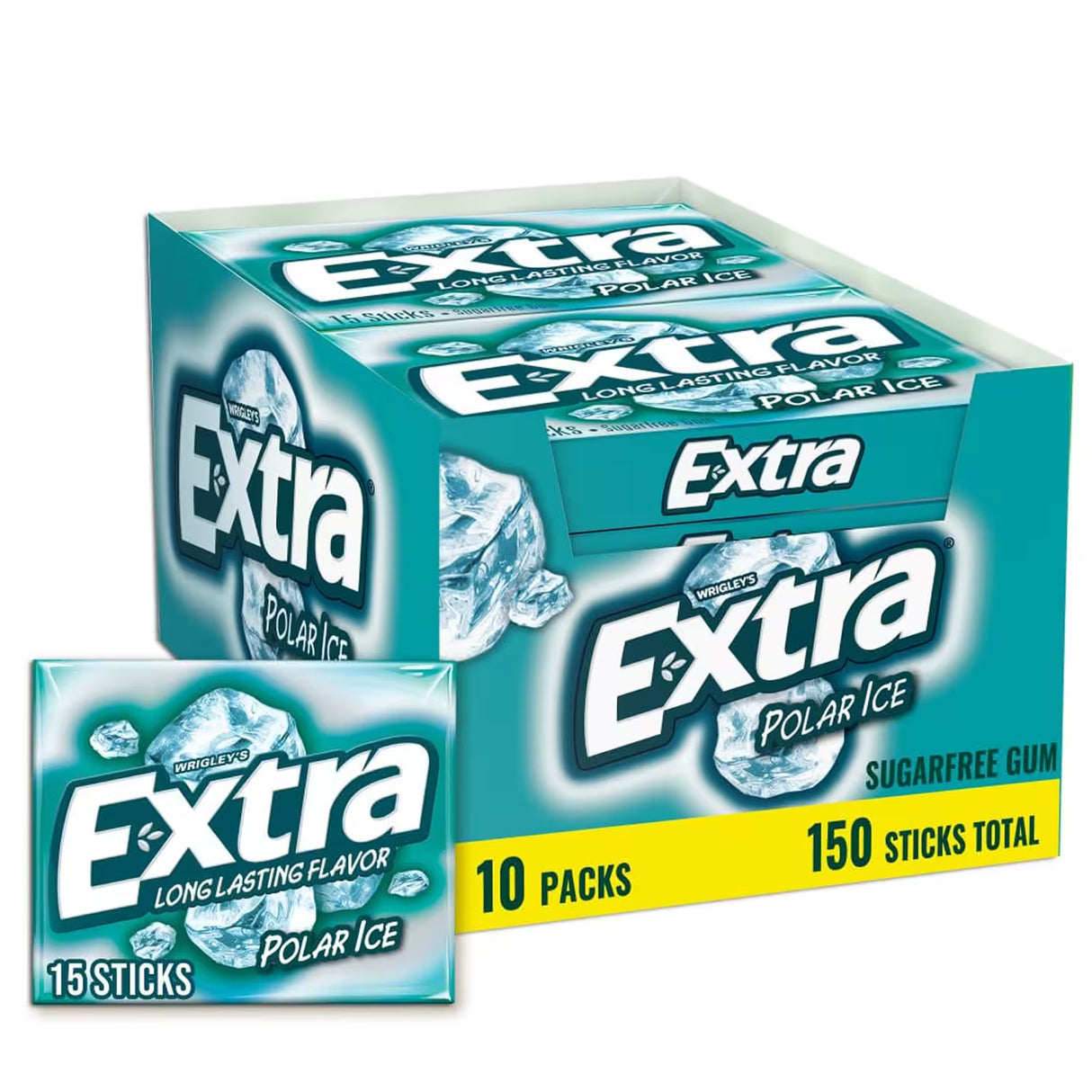Wrigley's Extra Polar Ice Chewing Gum – 15 Pieces – 120 Pack – Contarmarket