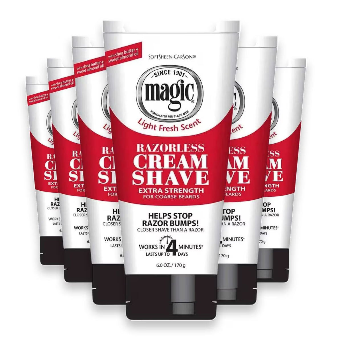 Magic Shave Razorless Cream Shave Extra Strength - 6 oz - 6 Pack ...