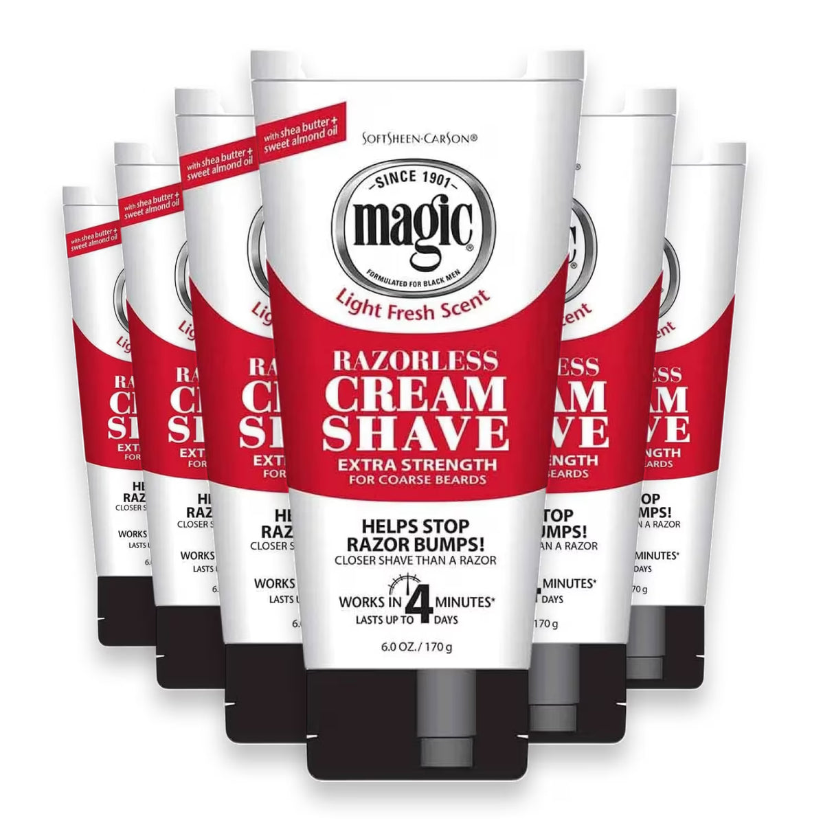Magic Shave Razorless Cream Shave Extra Strength - 6 oz - 6 Pack ...
