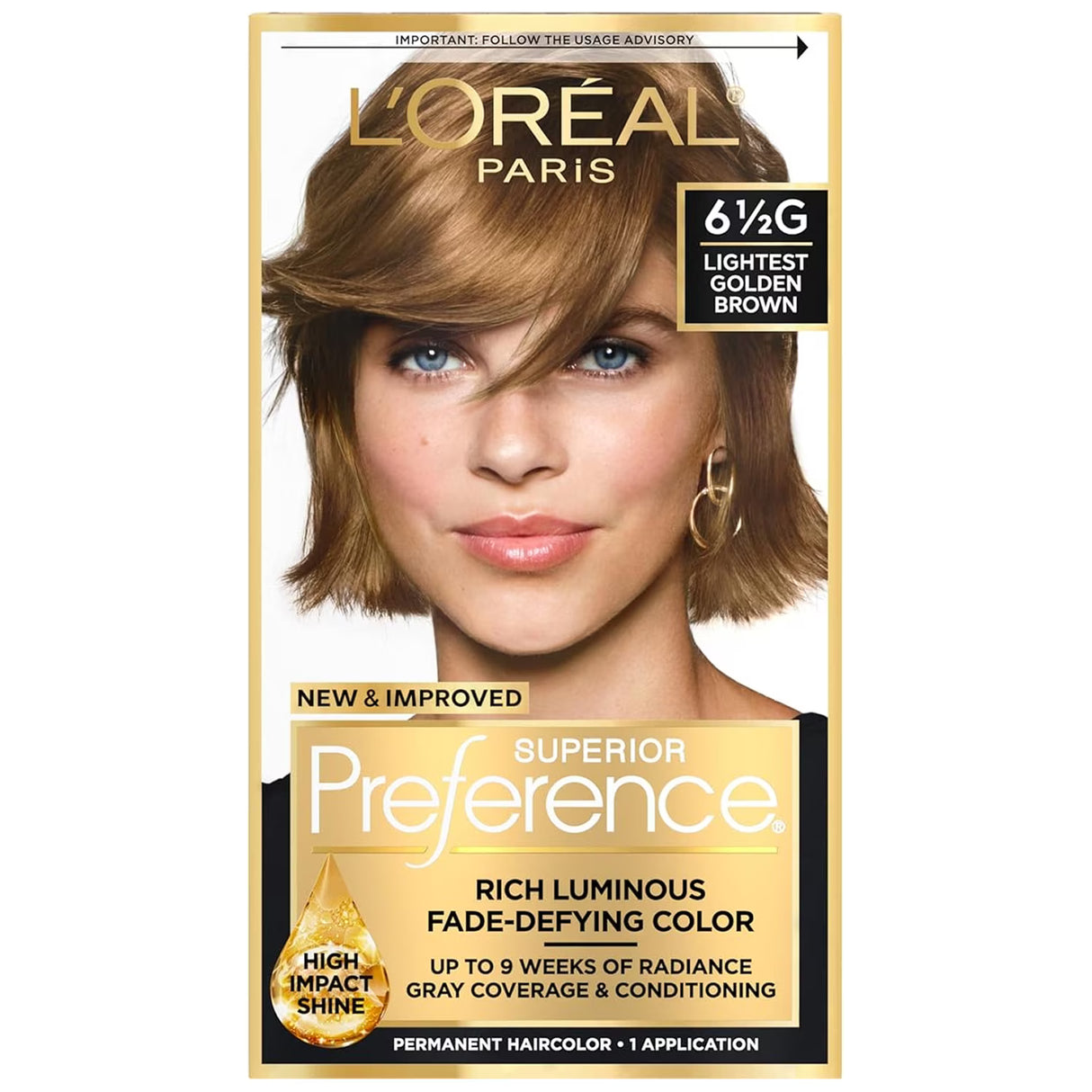 L'Oréal Paris Superior Preference 6-1/2G Lightest Golden Brown Permane ...