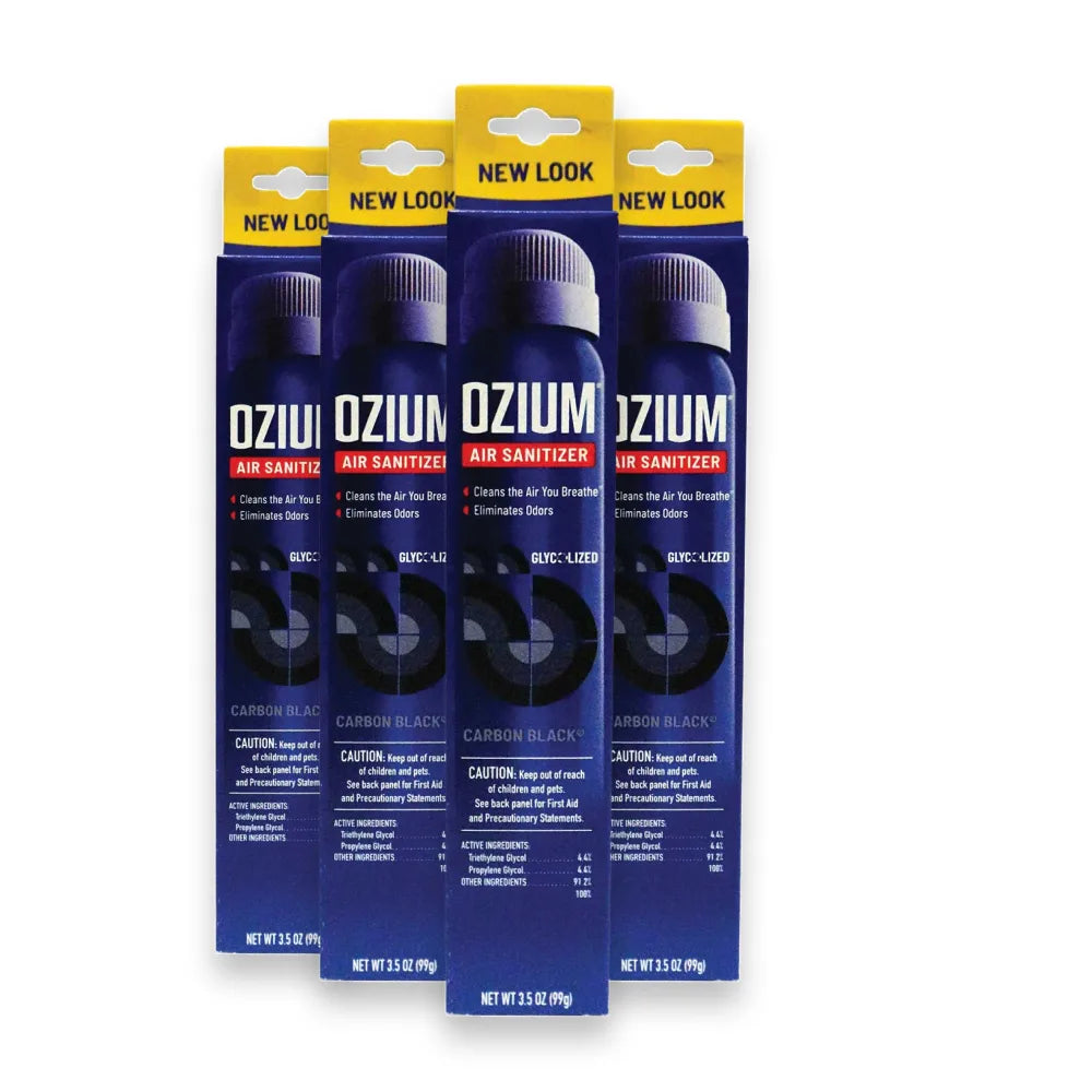 Ozium Air Sanitizer Spray – Carbon Black – 3.5 oz – Pack of 4 ...