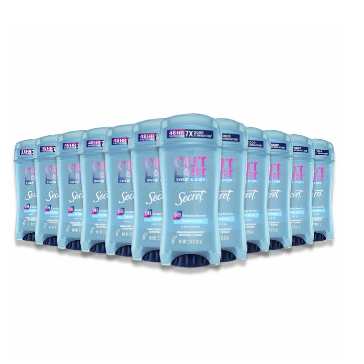 Secret Outlast Clear Gel Deodorant - 12 Pack (2.6 oz) – Contarmarket
