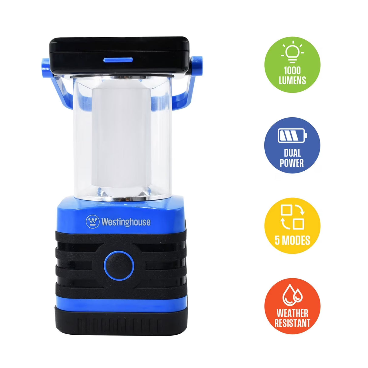 Westinghouse 1000 Lumen Solar Rechargeable LED Portable Lanterns ...