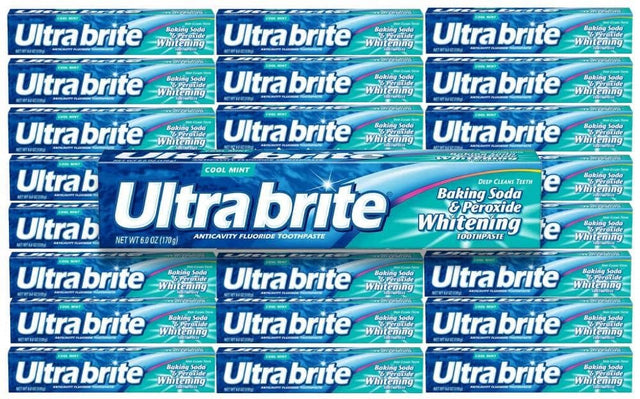 Ultra Brite - Baking Soda and Peroxide Whitening Toothpaste, Cool Mint ...