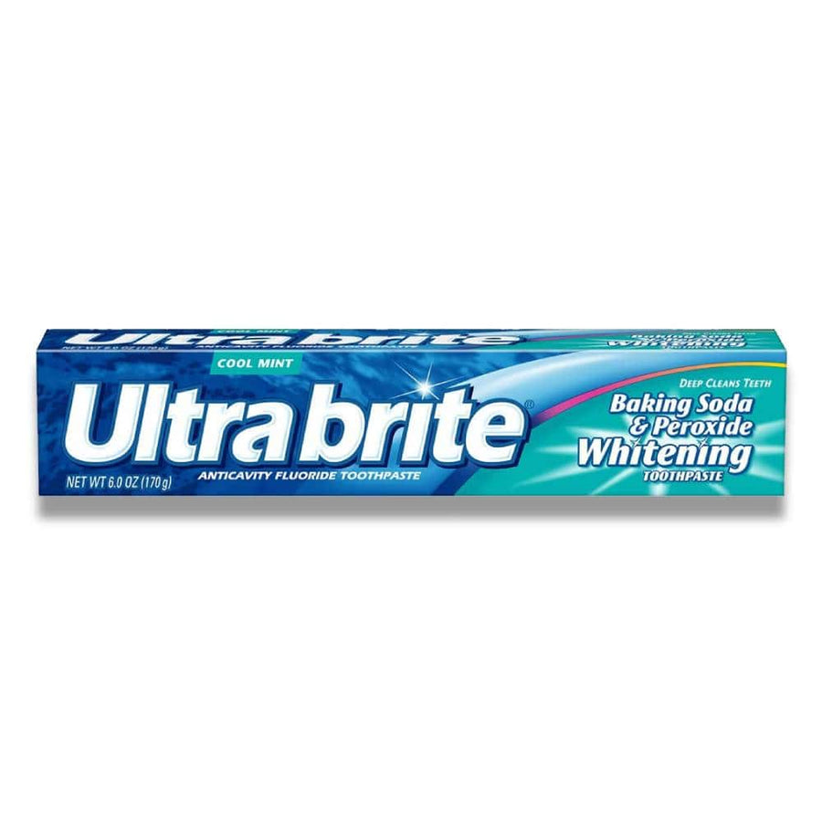 Ultra Brite - Baking Soda and Peroxide Whitening Toothpaste, Cool Mint ...